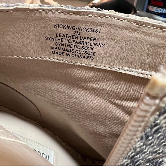 Steve Madden | Shoes | Steve Madden Genuine Leather Snake Skin Black ...